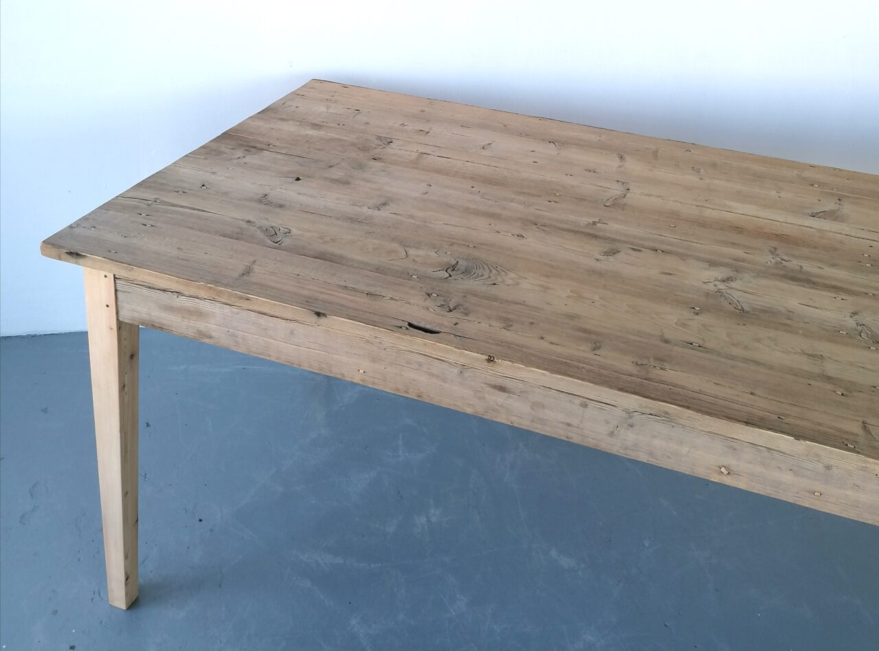 Table made from reclaimed 19th C oregon pine 930 x 2600 mms - Lutge Gallery