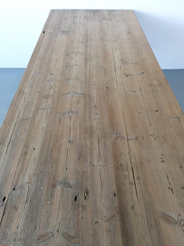 Table made from reclaimed 19th C oregon pine 930 x 2600 mms - Lutge Gallery