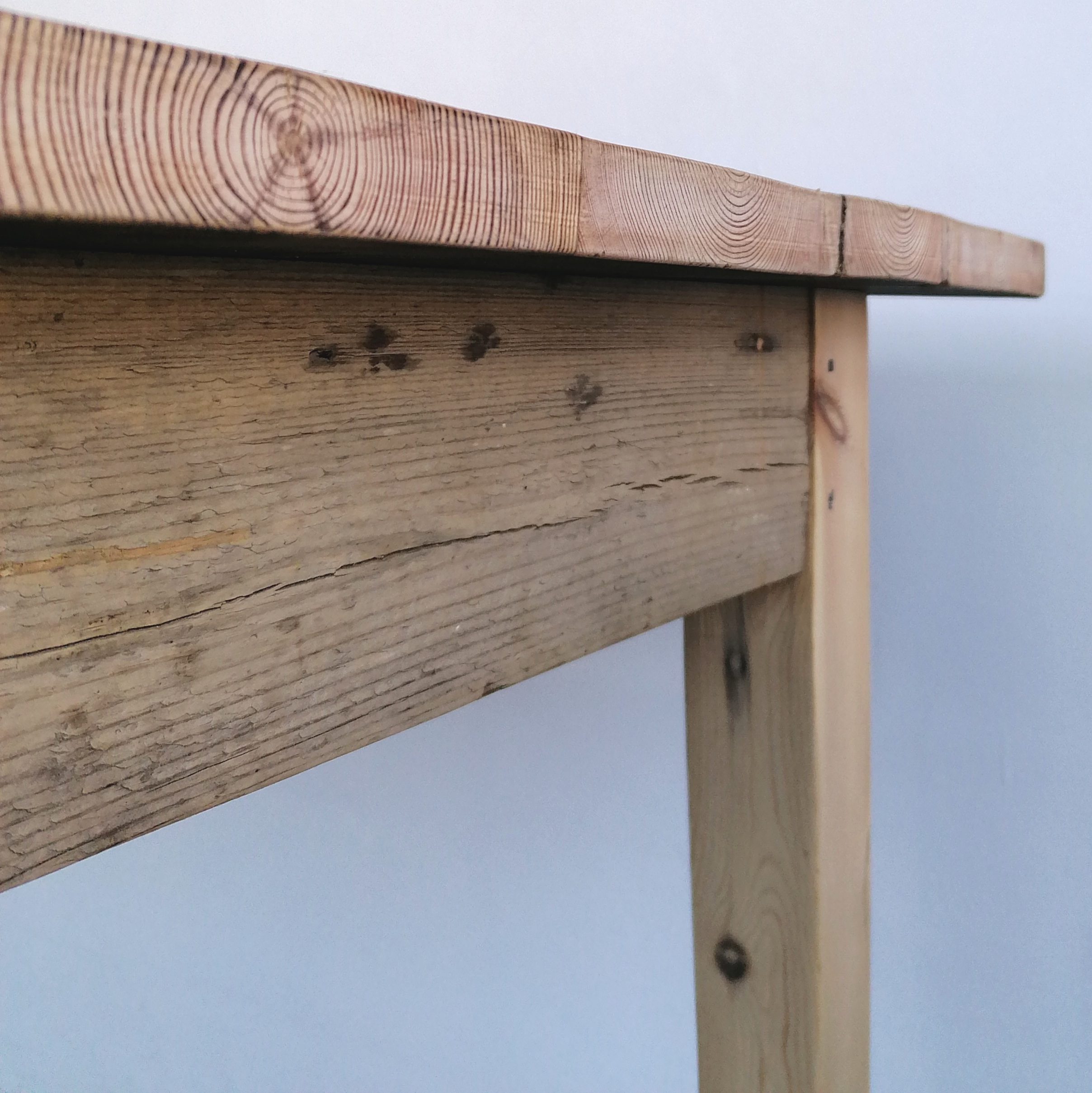 Table made from reclaimed 19th C oregon pine 930 x 2600 mms - Lutge Gallery