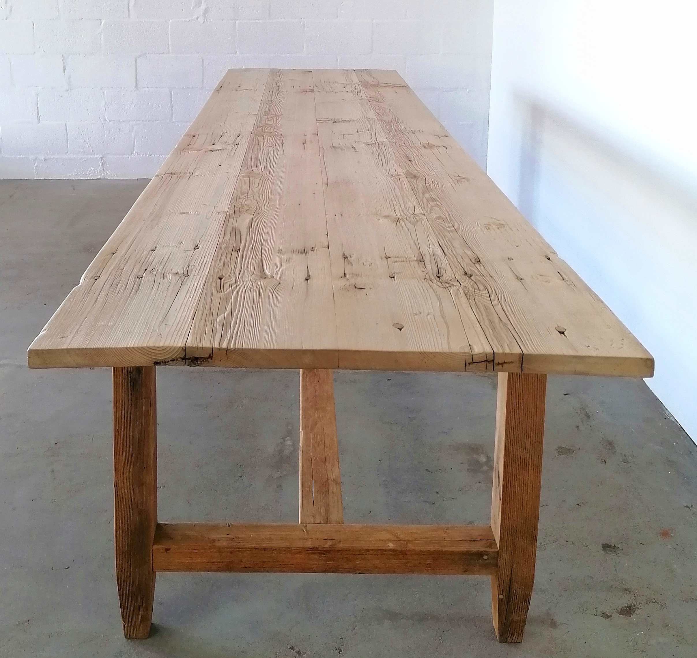 Stretcher table made from reclaimed 19th century oregon pine - Lutge ...